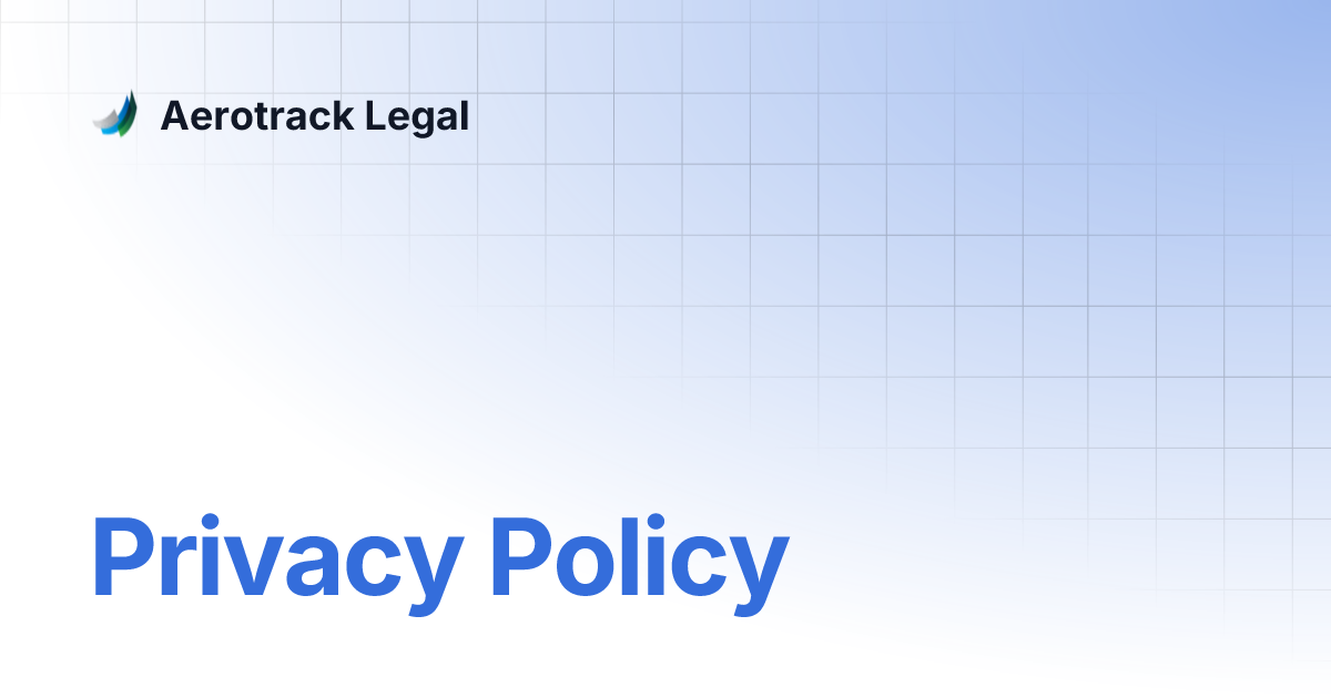 Privacy Policy | Aerotrack Legal